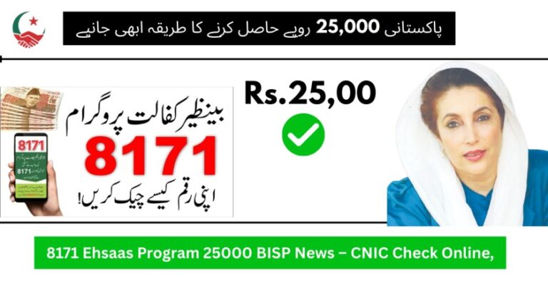 8171 Web Portal – Check CNIC Online & Ehsaas Program 2025 Registration